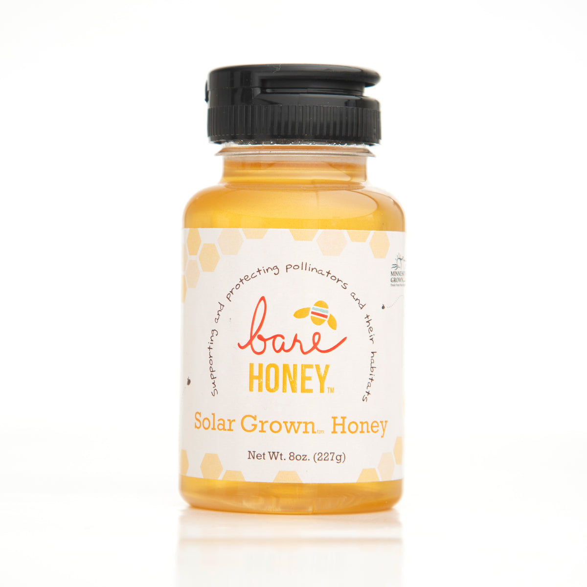 Solar Grown HoneyTM 8 oz squeez Bottle – Bare Honey