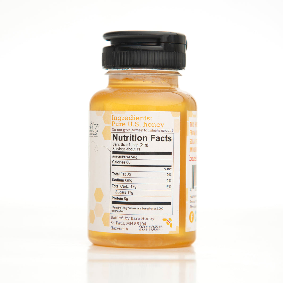 Solar Grown HoneyTM 8 oz squeez Bottle – Bare Honey